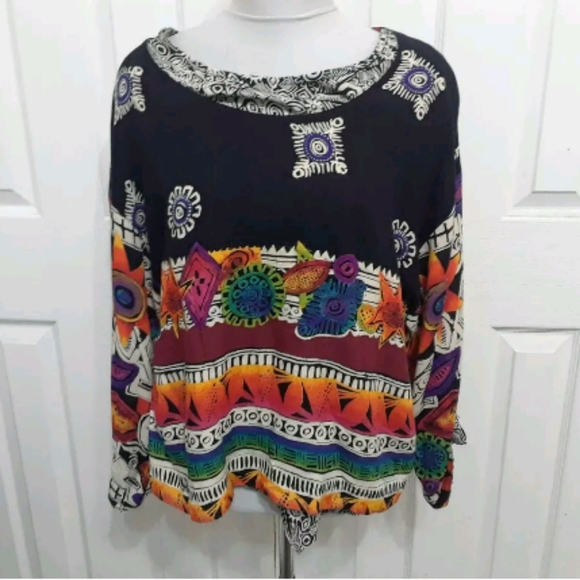 Laura Kieffer | Tops | Laura Kieffer For Susan Burrows Vtg Colorful Top ...